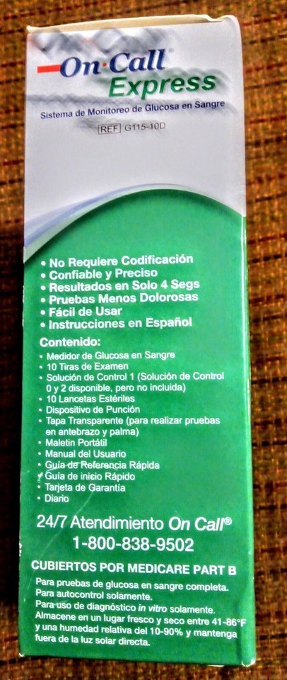 On Call Express Diabetes Blood Glucose Meter | eBay