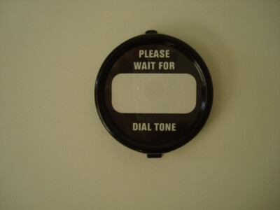WESTERN ELECTRIC telephone brass dial card retainer "PLEASE WAIT FOR ...