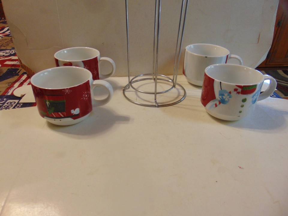 Pier1 Imports stackable Frosty the snowman cups | eBay