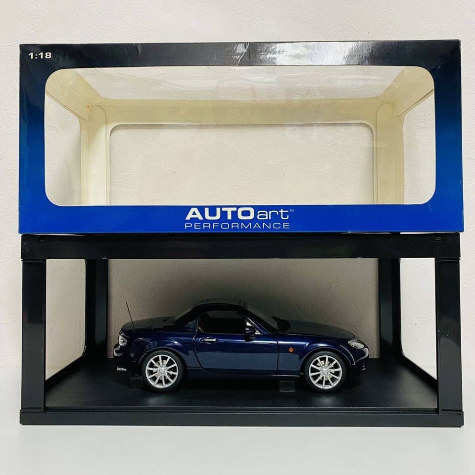 1/18 AUTOart Mazda MX-5 Roadster Retractable Roof 2006 Stormy Blue w ...