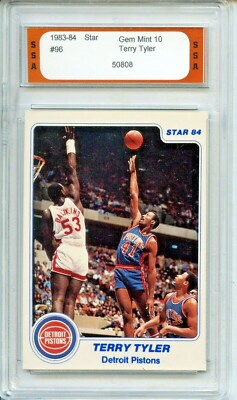 1983-84 Star #96 Terry Tyler SSA 10 Gem Mint Detroit Pistons | eBay
