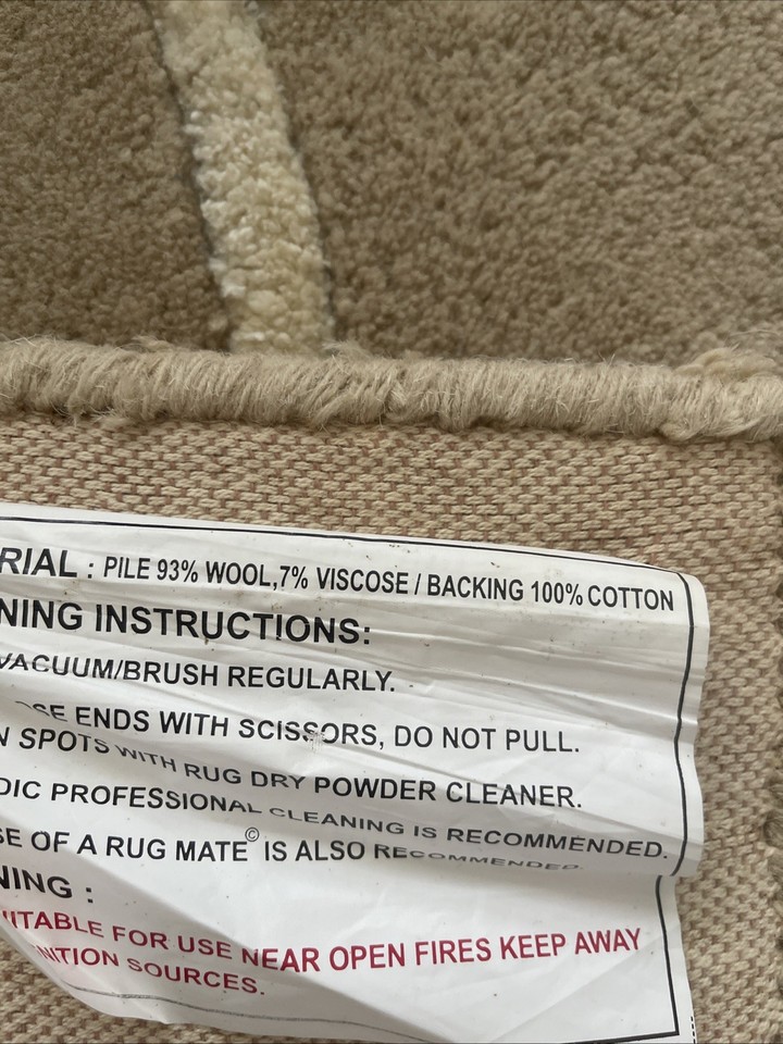 Thick pile Wool And Viscose Rug. 120x180cm | eBay UK