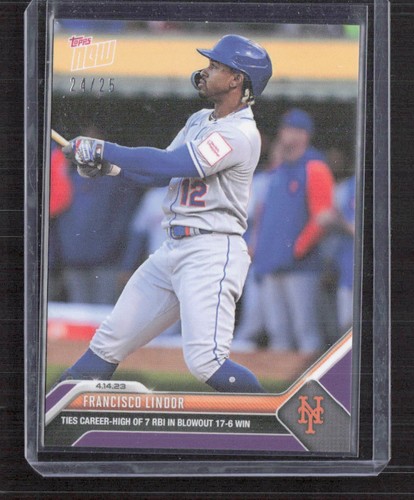 2023 Topps Now #122 Francisco Lindor Purple 24/25 | eBay