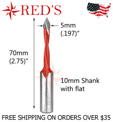 5mm X 70mm Left Carbide Line Boring Pointed drill bit blum hinge CNC ...