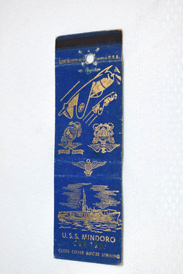 USS Mindoro CVE 120 Ship Airplane 20 Strike Matchbook Cover | eBay