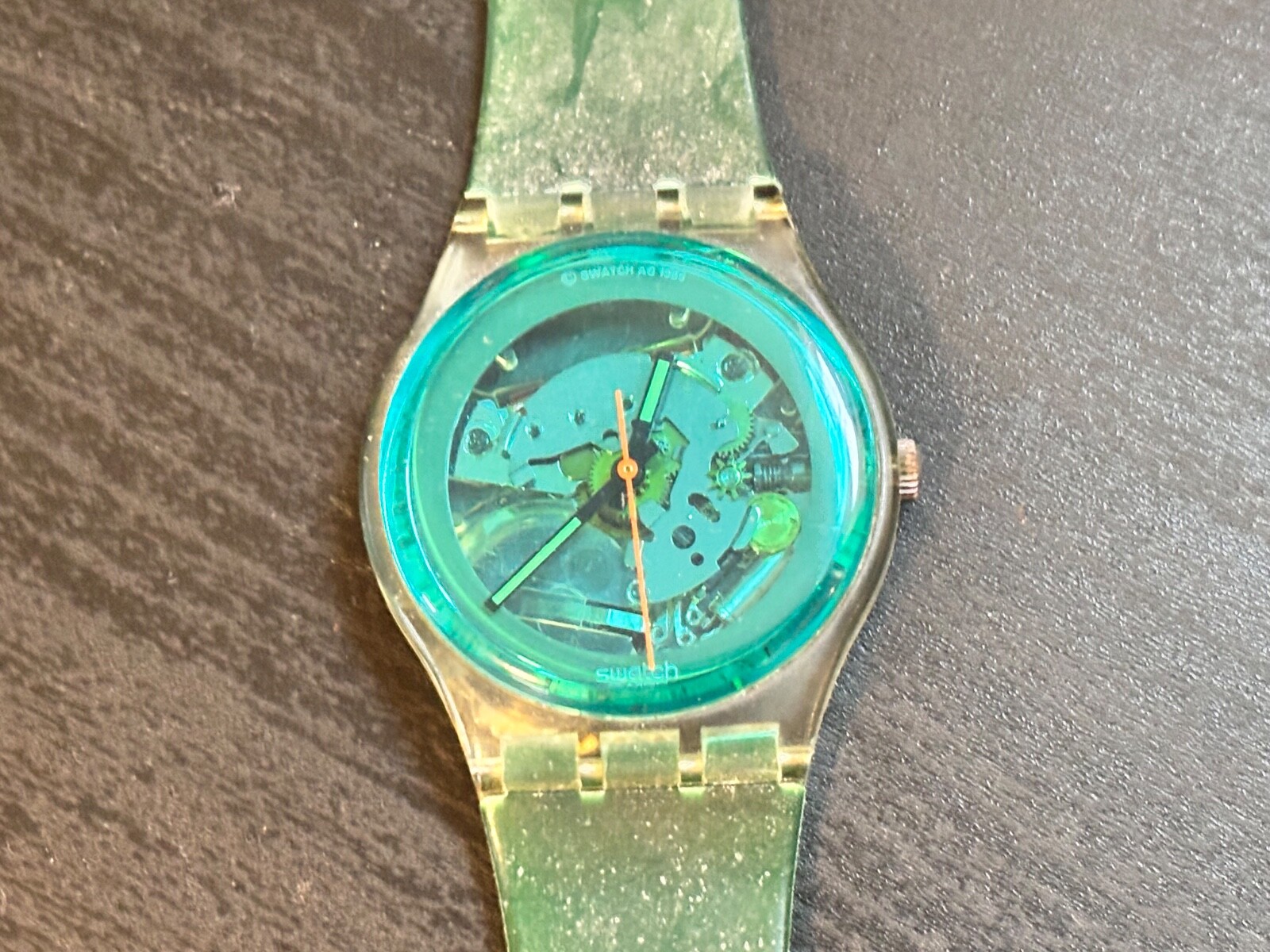 Vintage Swatch Watch Gents Turquoise Bay GK103 Needs … - Gem