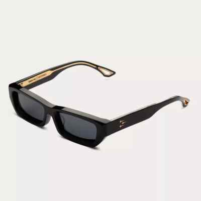 James Oro Black Rogue Square Frame Sunglasses Black Lens - New In Box ...