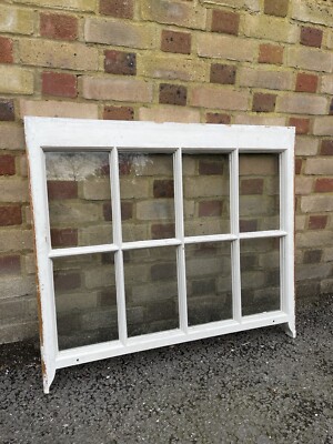Reclaimed Old Georgian 8 Panel Wooden Window 910 x 795mm | eBay UK