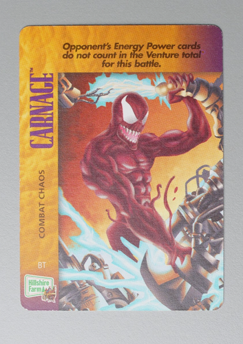 1996 Marvel Overpower Hillshire Farm Carnage Combat Chaos | eBay