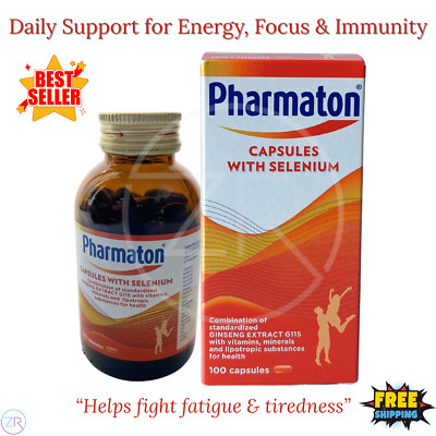Pharmaton with Ginseng G115 100 Tablets Ginseng and Selenium Energy ...