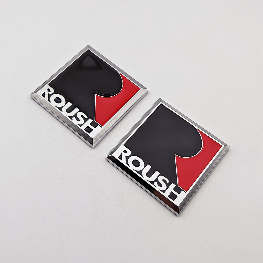 2x Chrome Metal Roush Emblem 3D Performance Bagde Sport Sticker Turbo ...