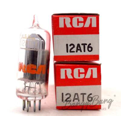 2 RCA 12AT6/HBC90/12DT1 Double Diode Triode Audio Frequency Audio ...
