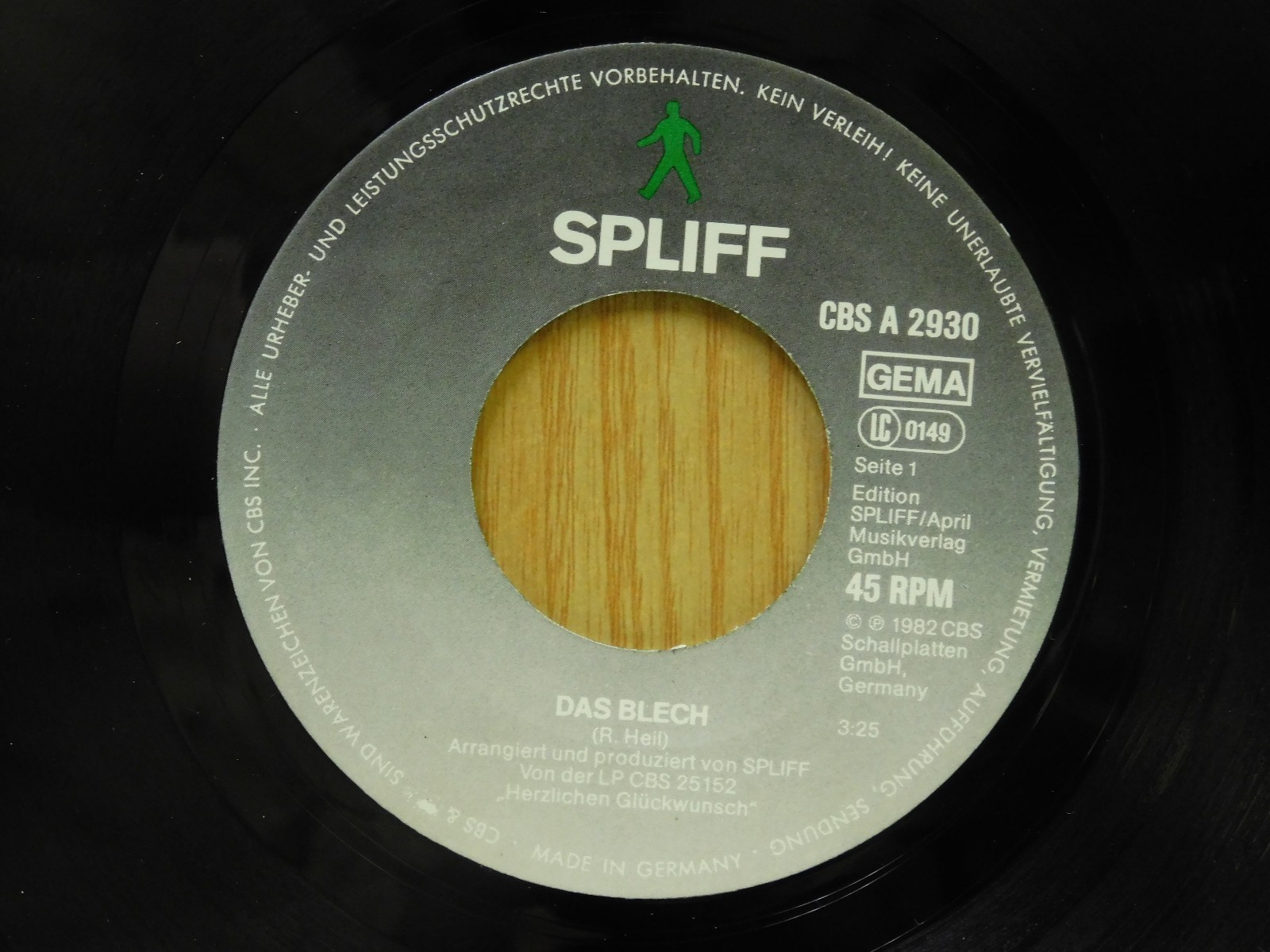 Spliff 45 ps Das Blech bw Tag Fur Tag - CBS M- German | eBay