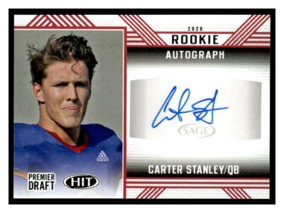 Carter Stanley 2020 SAGE HIT A16 AU Rookie Autographs Red Auto | eBay