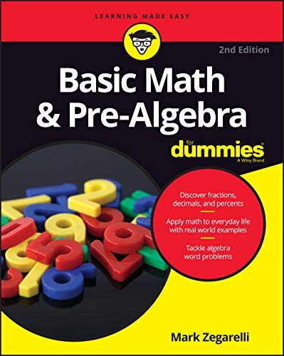 Basic Math Pre-Algebra For Dummies (For Dummies (Math Scienc | eBay
