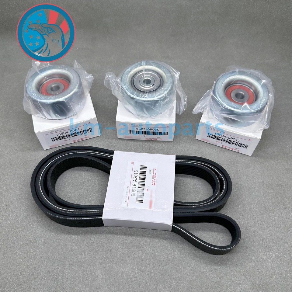 OEM Serpentine Belt For Toyota 90916-A2015 & 16604-0P011 X2, & 16603 ...