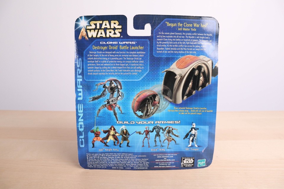 Star Wars Clone Wars Destroyer Droid Battle Launcher Action Figure Set ...