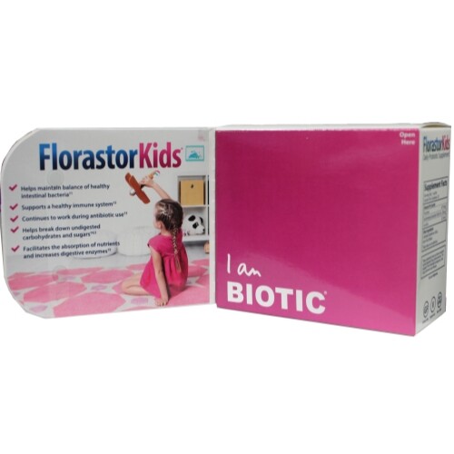 2 Pack Biocodex Florastor Kids Probiotic Dietary Supplement Packets 20 ...