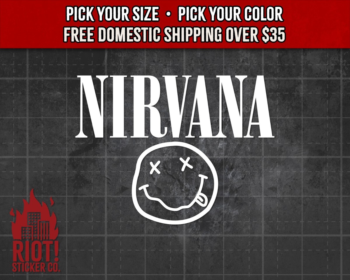 Nirvana Logo Sticker 1X Nirvana Nevermind | Stickers | Decal | Single