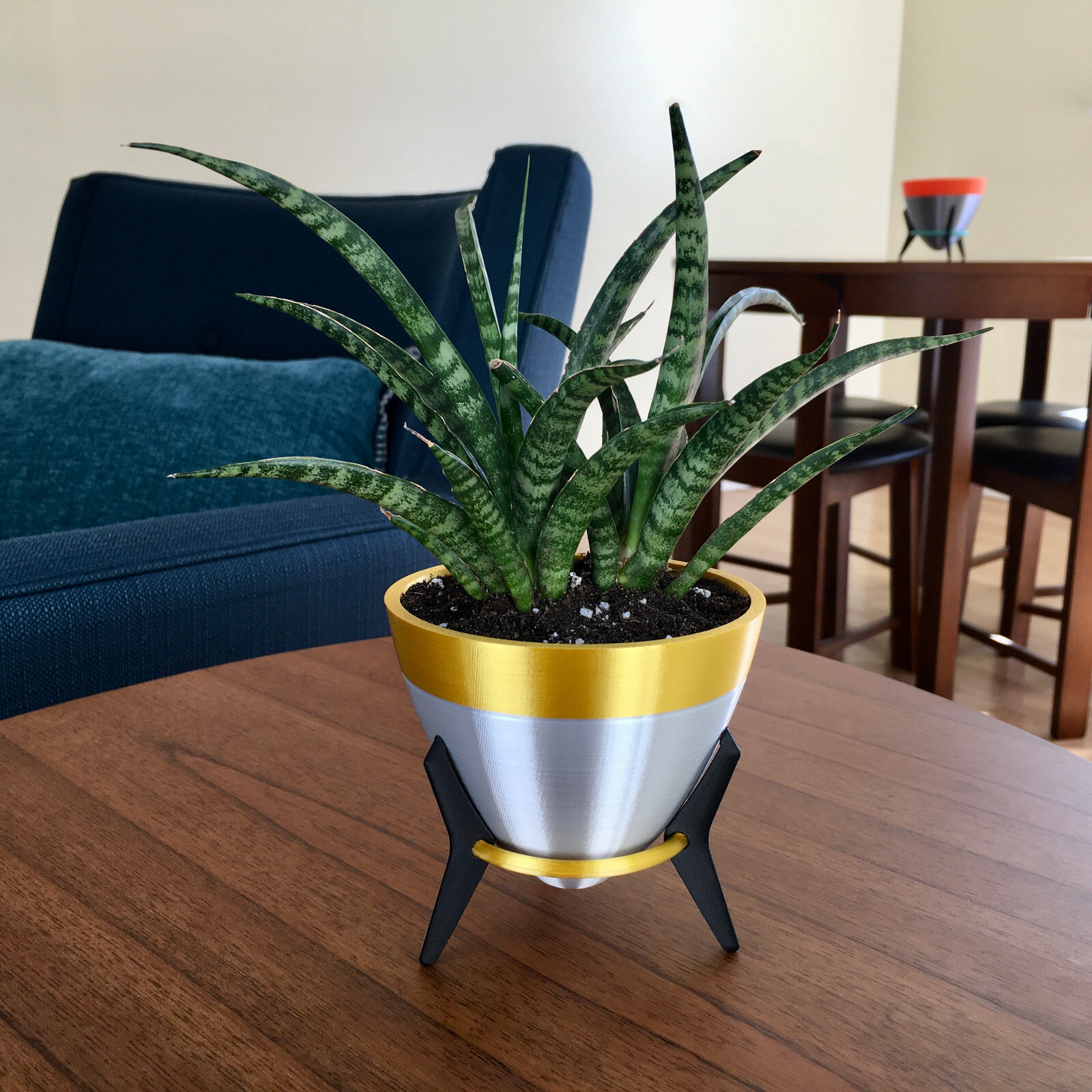 Bullet Pot Planter Atomic Age MidCentury Modern Decor Rocket Office ...