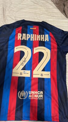 Raphinha / Autographed F.C. Barcelona Nike Dri-Fit Soccer Jersey ...