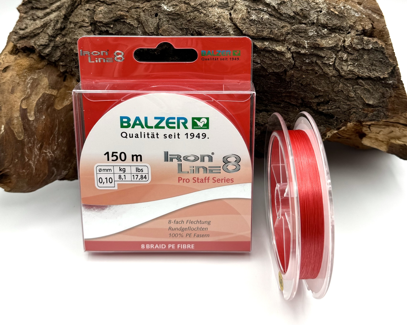 Balzer Iron Line 8 Pro Stuff Rot 150m Red Braid 0,10mm 8,1kg ...