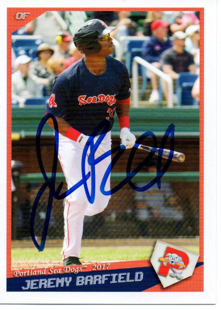 Jeremy Barfield 2017 Portland SeaDogs Signed Card | eBay