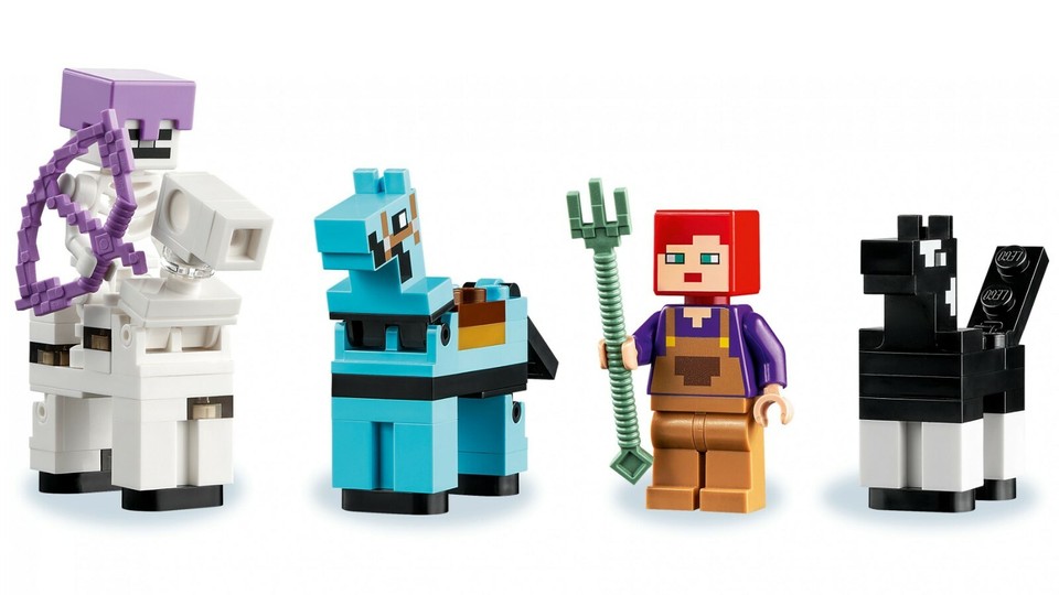 LEGO MINECRAFT (21171) The Horse Stable - 241 pcs - Farmhand Skeleton ...