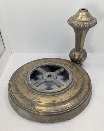 Antique Torchiere Floor Lamp Base and Column Cast Iron FOR PARTS 11.5 ...