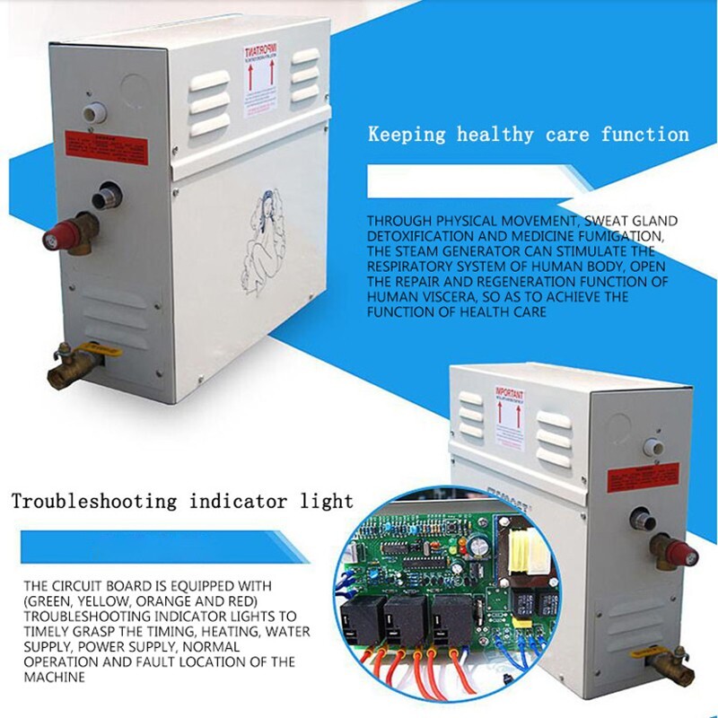 9KW Self Draining Steam Shower Generator Kit Steam Bath Spa Generator ...