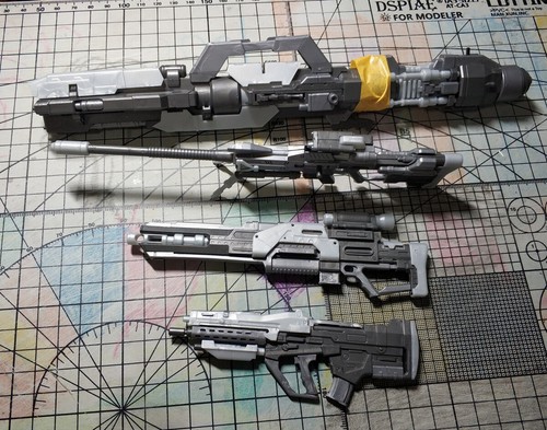 for MG 1/100 or 1/6 Figure MK Sniper+Rifle*2+Beam Launcher+LED Weapon ...