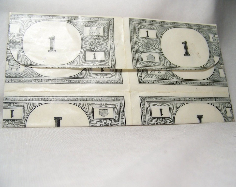 Vintage $1.00 Monopoly Money Wallet Crafted Billfold Board Game | eBay