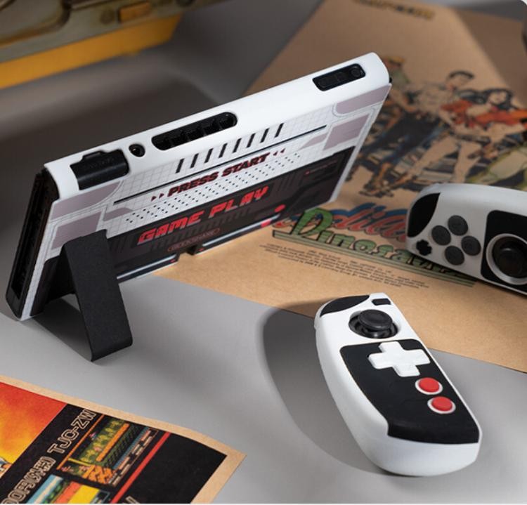 Silicone Joy Con for Switch Ergonomic Grip Vintage PC Protective Case ...