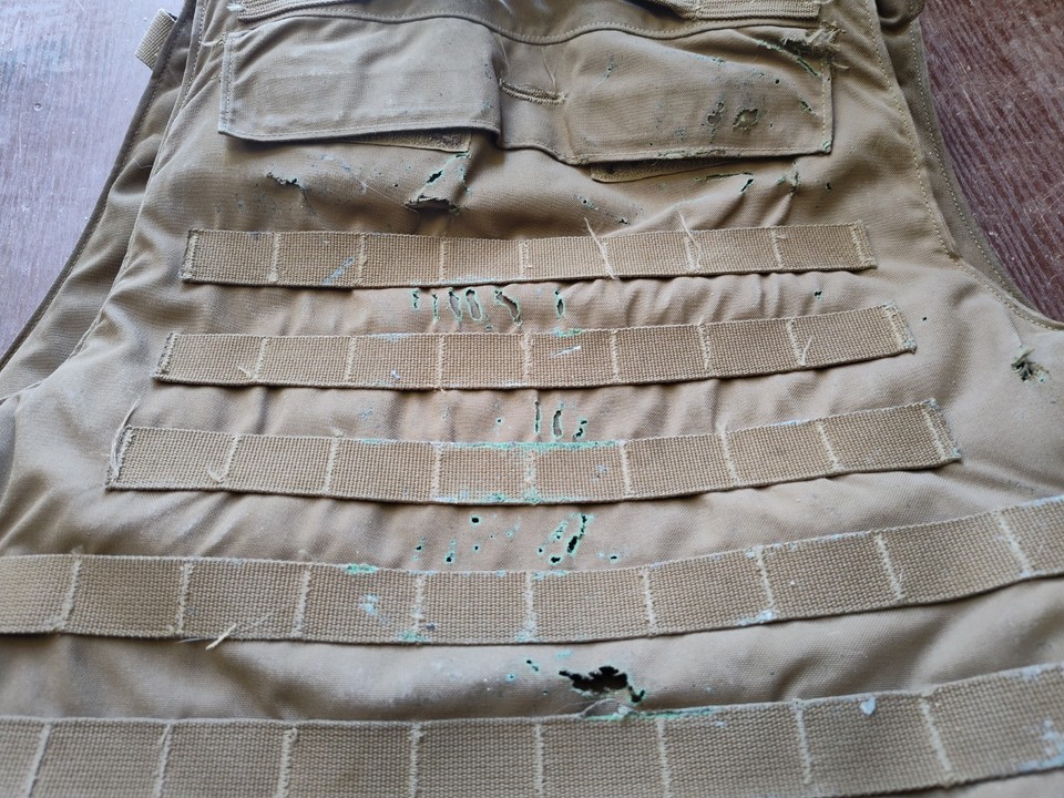 MEDIUM | Coyote Brown USMC Body Armor Vest w/ Soft Armor Inserts LVL3A ...