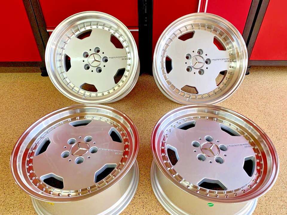 MERCEDES BENZ DEEP DISH 17 INCH RIMS WHEELS SET4 NEW FIT 560SEC 500SEC ...