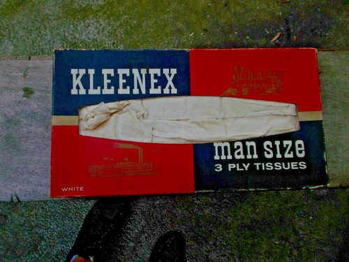 Vintage Kleenex Man Size Man Size 3 Ply Tissue Box - opened | eBay