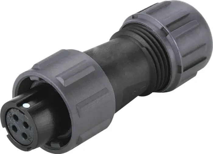 RS Pro CIRCULAR CONNECTOR 3A 125V IP67 4-Contacts Socket, Solder, Cable ...