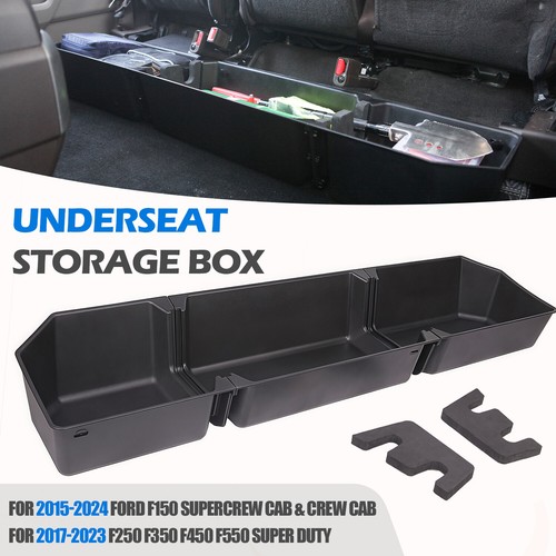 Rear Under Seat Storage Box 3-in-1 for 2015+ Ford F-150 F150 SuperCrew ...