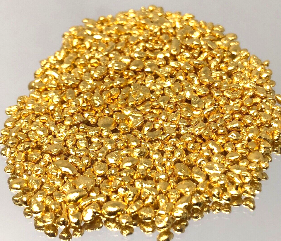 1 Gram 24K Fine Gold .999 Pure Gold Shot Nuggets Make Bar Grain Vial 99 ...