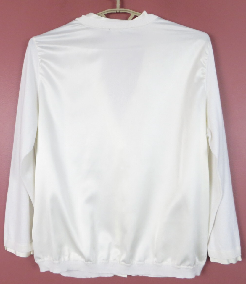 SC001374- JONES NEW YORK Women's Cotton Wool Cardigan Sweater Off White ...