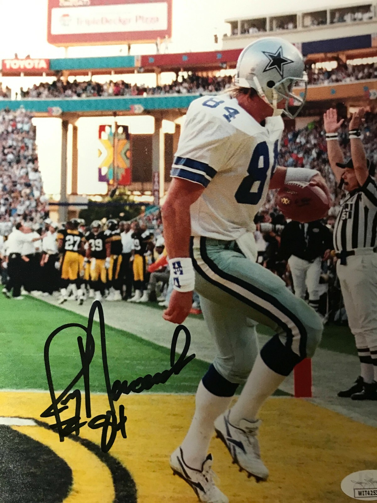 JAY NOVACEK AUTOGRAPHED DALLAS COWBOYS 11X14 SUPER BOWL XXX TD PHOTO ...
