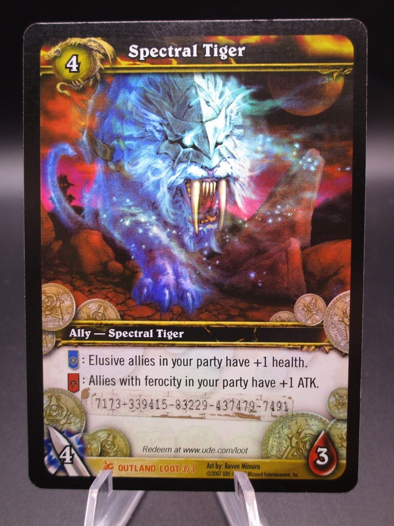 Scratched Spectral Tiger Loot Card from World of Warcraft TC ...