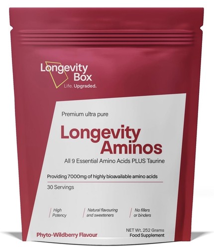 Longevity Box Amino Acids 7000mg – Ultra Pure, Highly Bioavailable – 30 ...