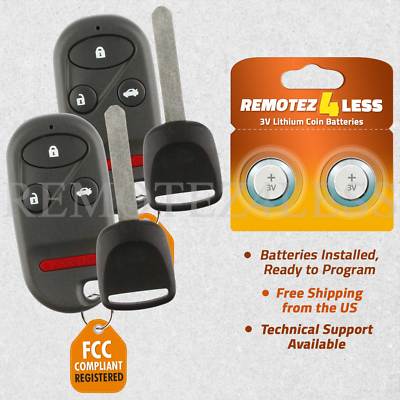 2 for 2002 2003 2004 Honda CR-V Keyless Entry Remote Fob Car Key | eBay