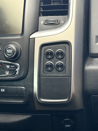 2013-2018 RAM Pocket Cubby WITH 4 ROUND ROCKER SWITCHES Mount RH 1500 ...