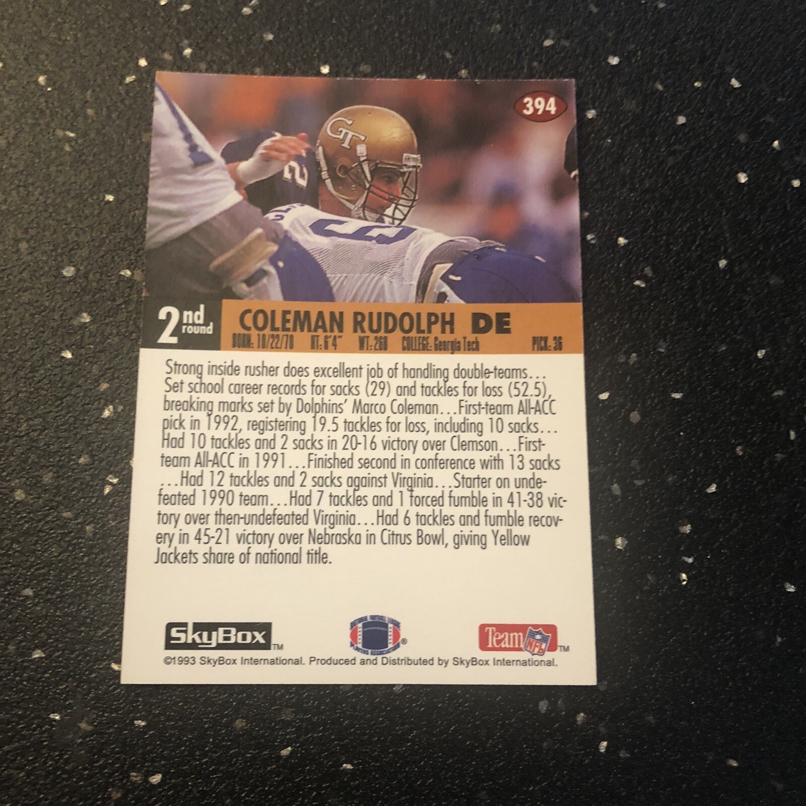 1993 Skybox Impact - #394 Coleman Rudolph (RC) for sale online | eBay