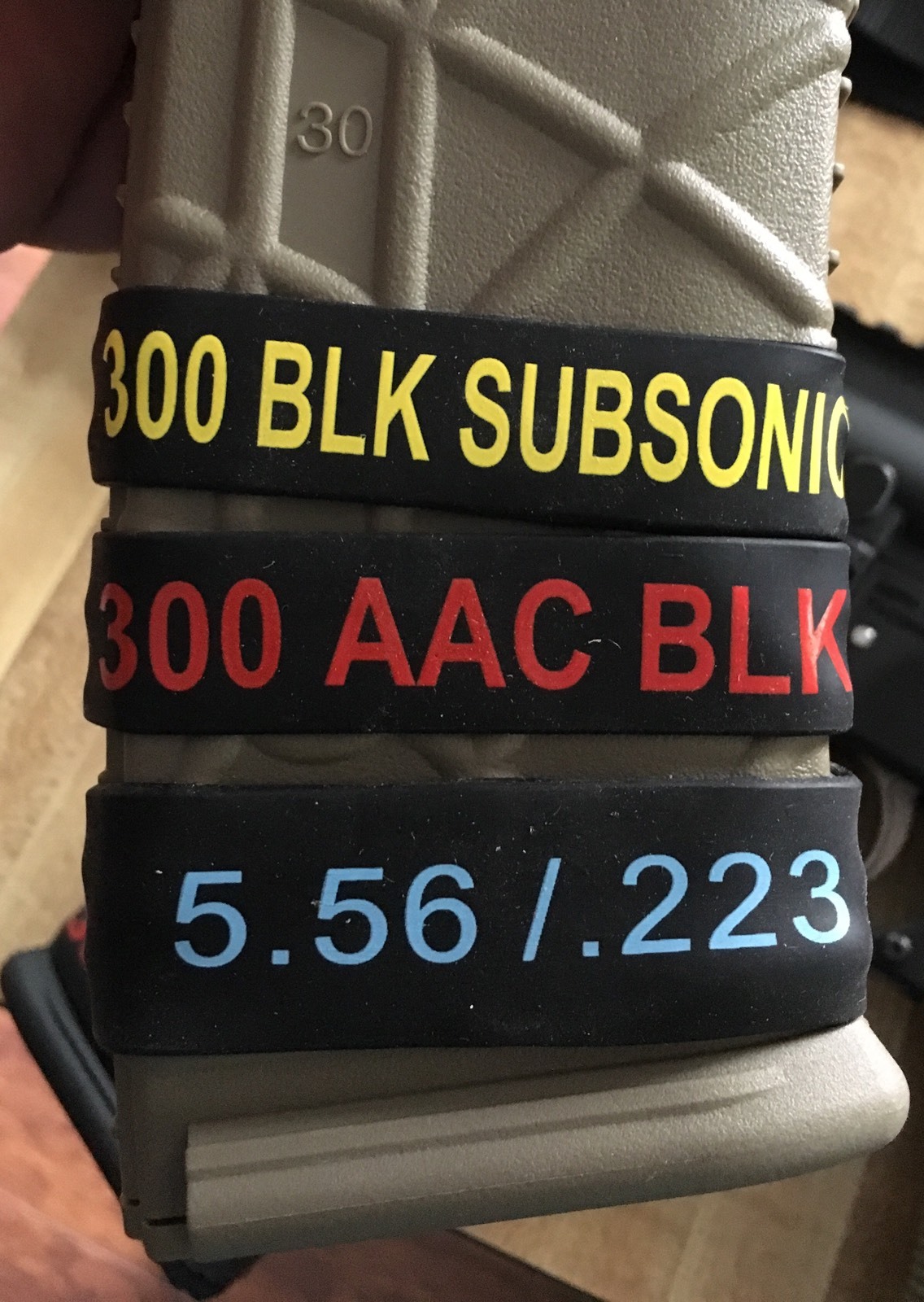 300 AAC Blackout Original Magazine ID Band. 300 BLK Mag ID 4 Pack Only ...