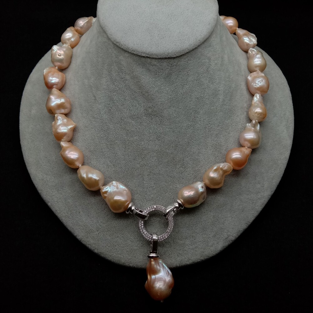 Freshwater Pink Keshi Pearl Necklace 19.5" | eBay