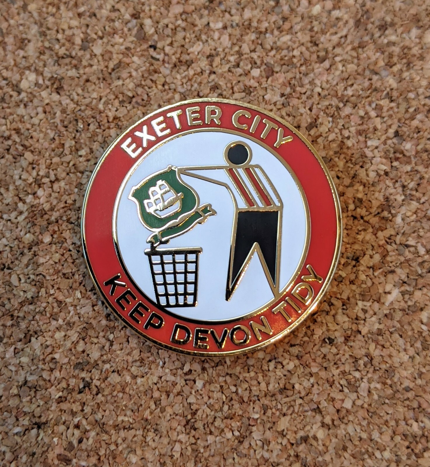 Exeter City FC Enamel Pin Badge - 'Keep Devon Tidy' | eBay UK