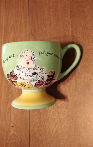 Mud Pie Footed Mug Patsy Green | eBay